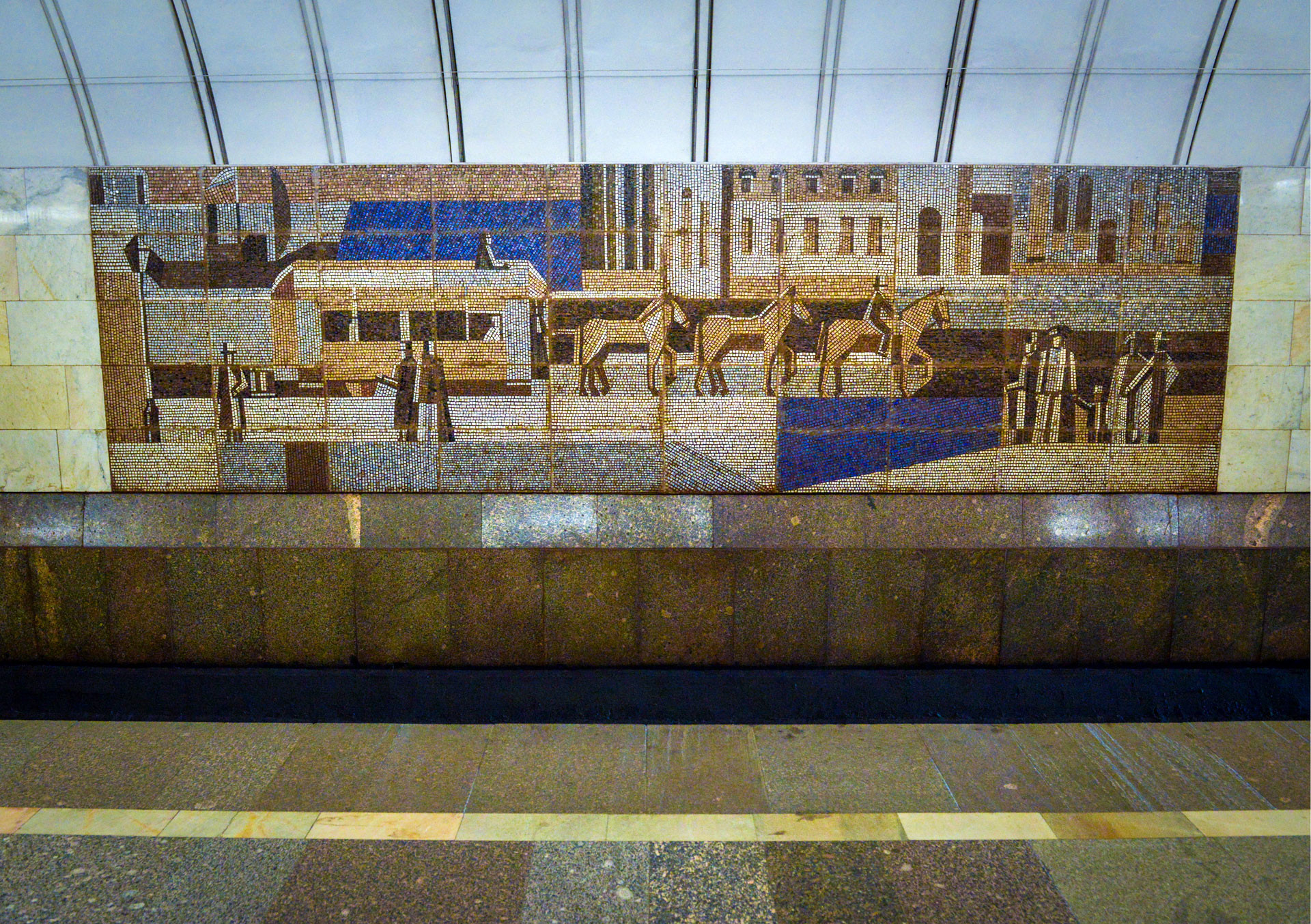 A bordo do metrô de Moscou: linha cinza e a árvore das nações ...